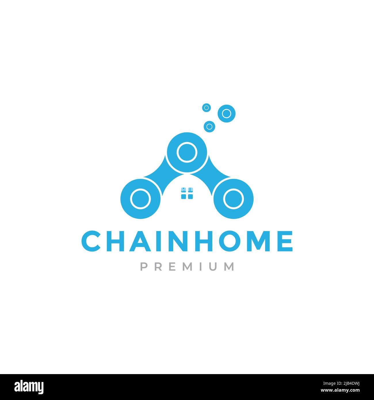 chain connect home logo design vector graphic symbol icon illustration ...