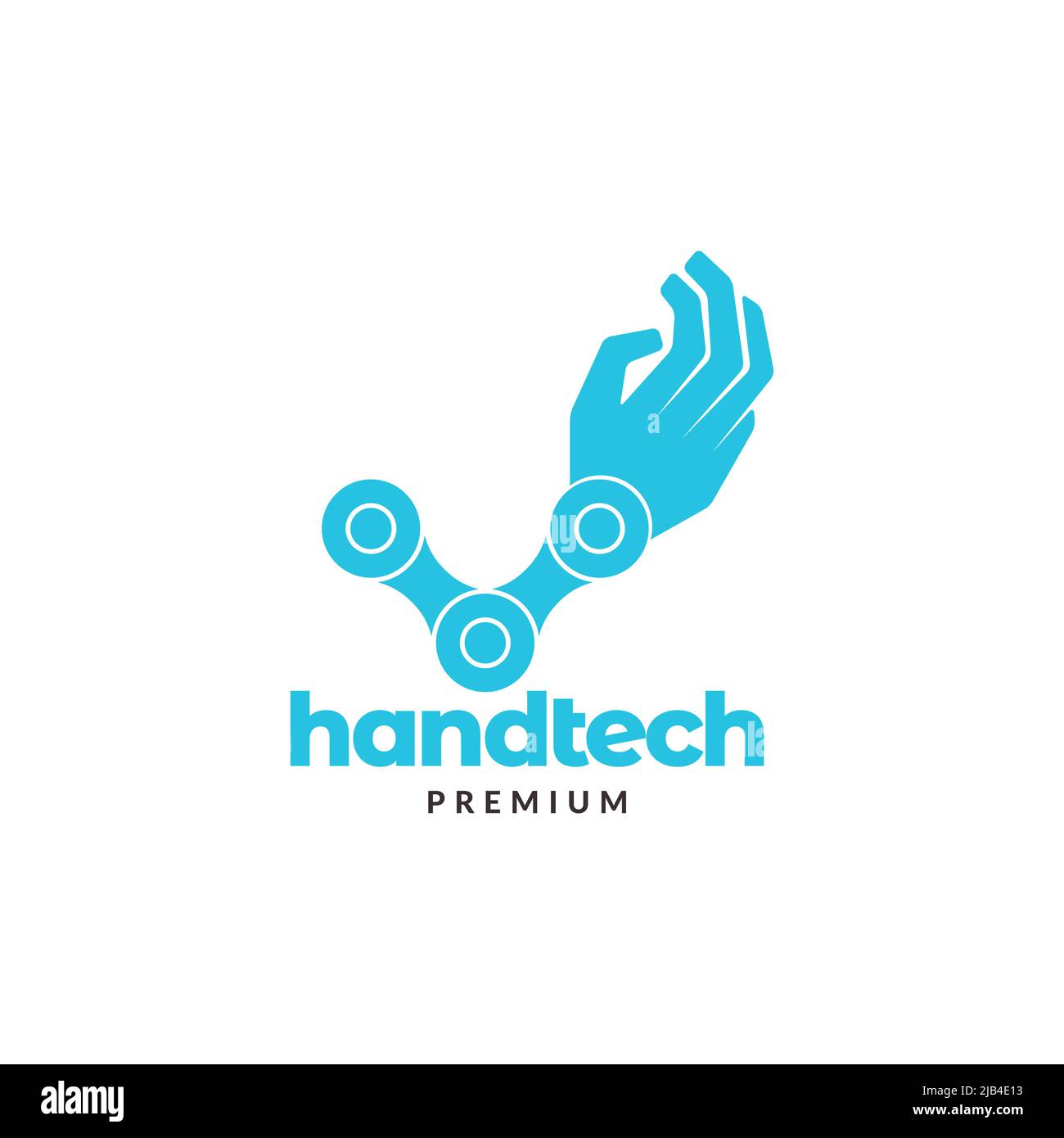 artificial intelligence robotic hand tech logo design vector graphic ...