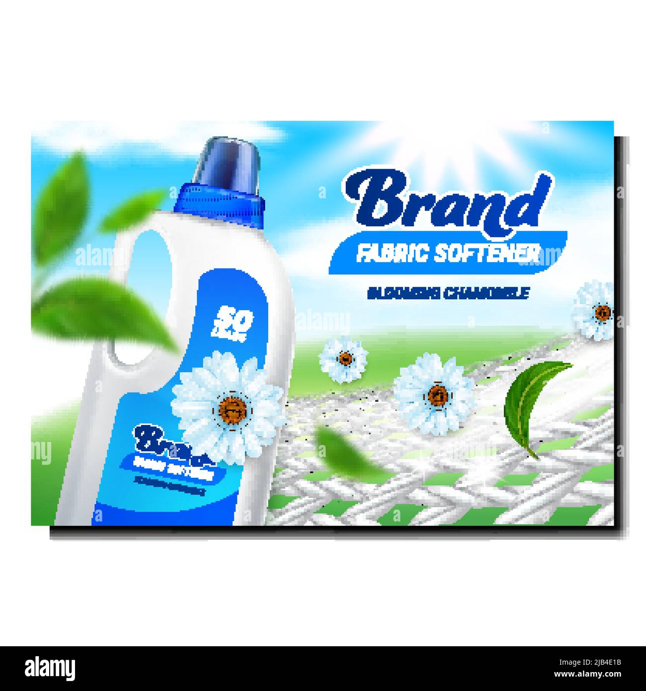 Fabric Softener Creative Promotion Poster Vector Stock Vector Image ...