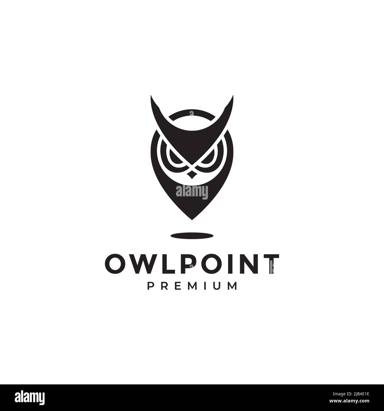 pin map location with owl eyes logo design vector graphic symbol icon ...