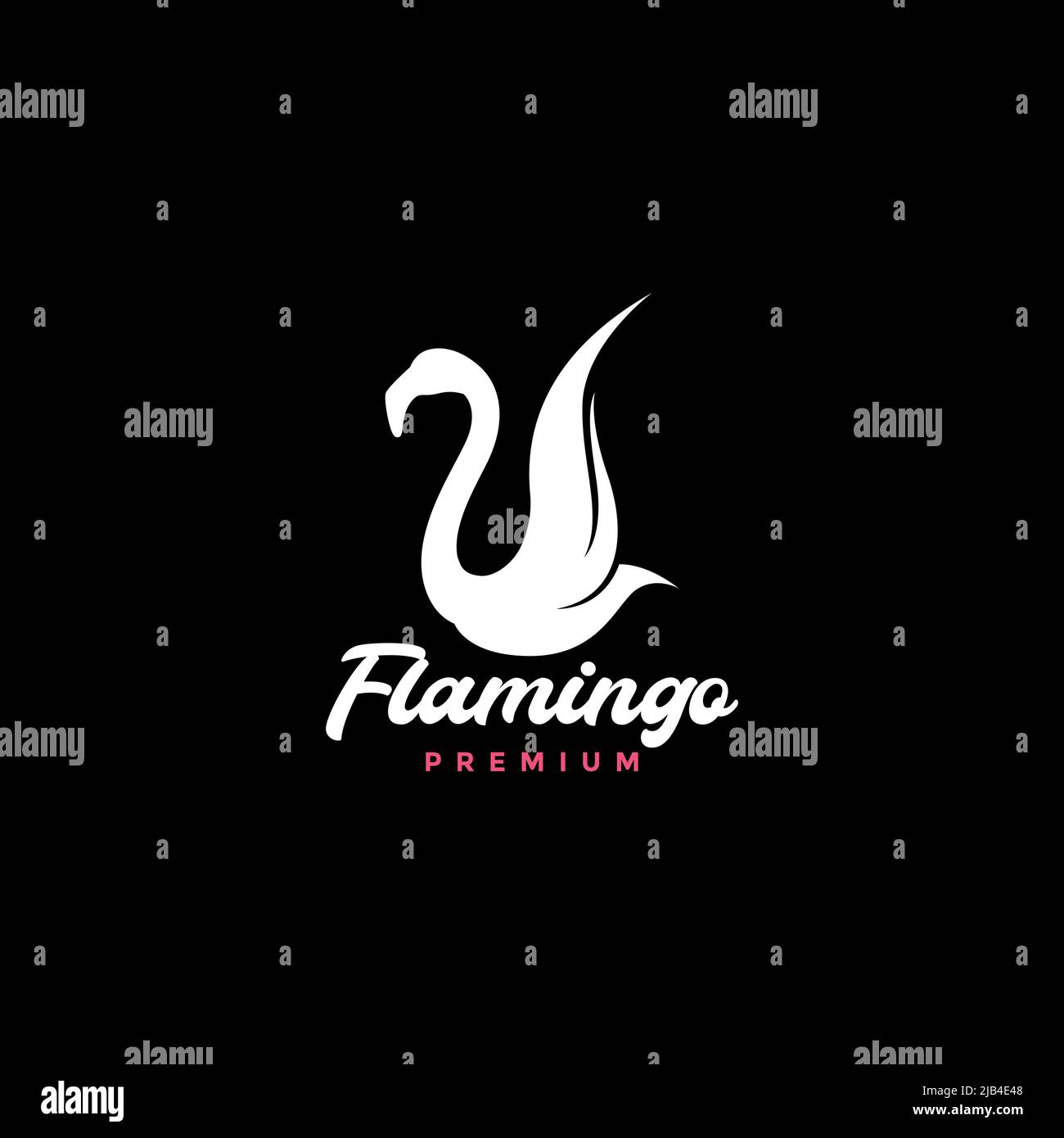 white bird flamingo fly logo design vector graphic symbol icon ...