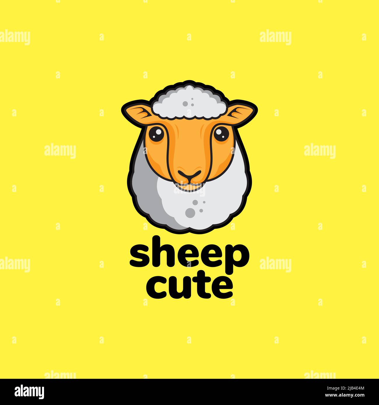 colored cute little sheep logo design vector graphic symbol icon ...