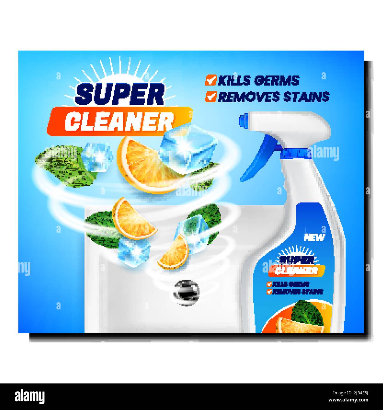 Super Cleaner Creative Promotion Banner Vector Stock Vector Image & Art ...