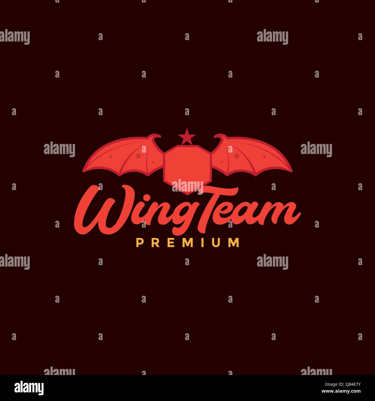 sport shield with wings abstract logo design vector graphic symbol icon ...