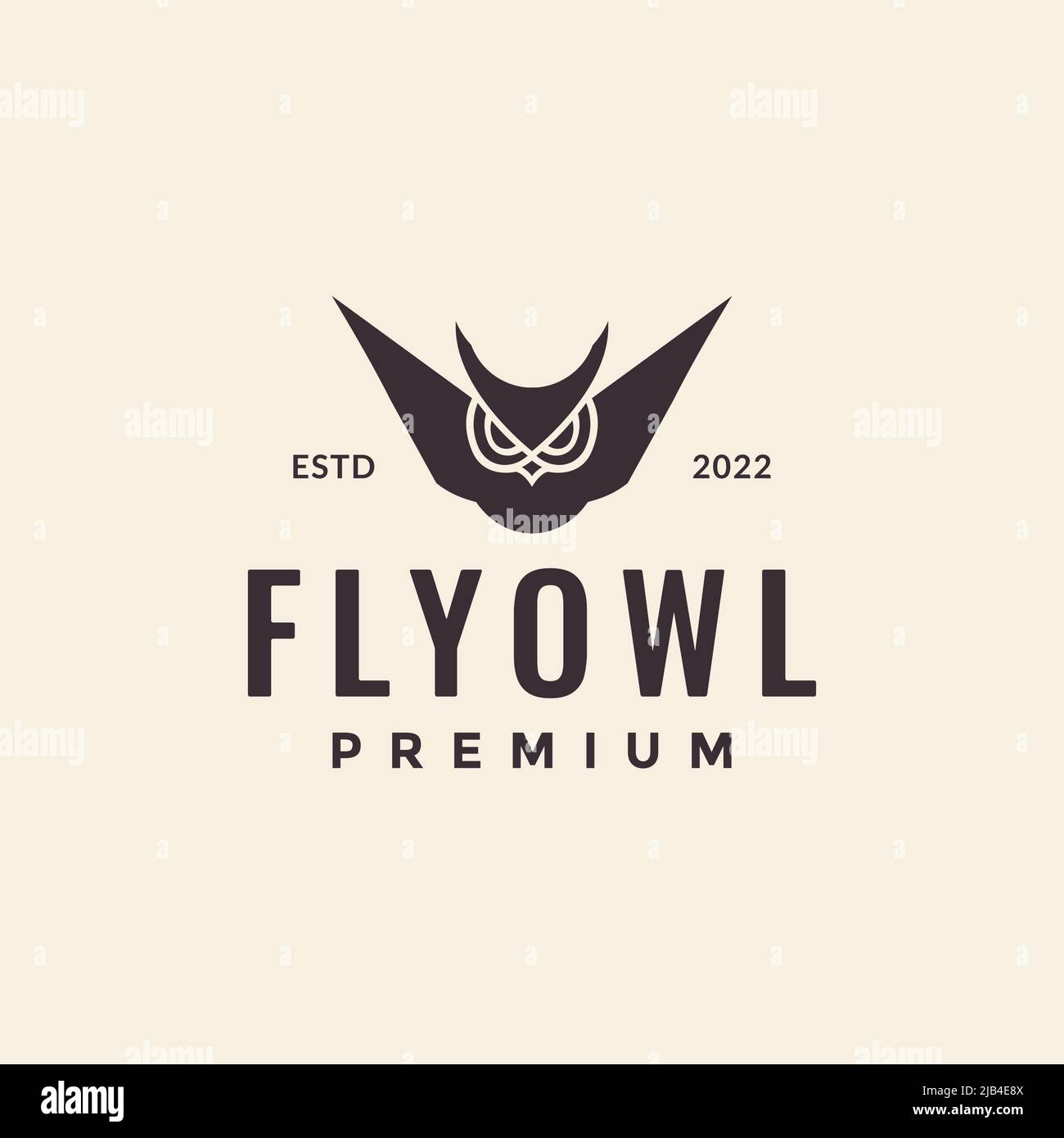 Minimal owl icon vector vectors hi-res stock photography and images - Alamy