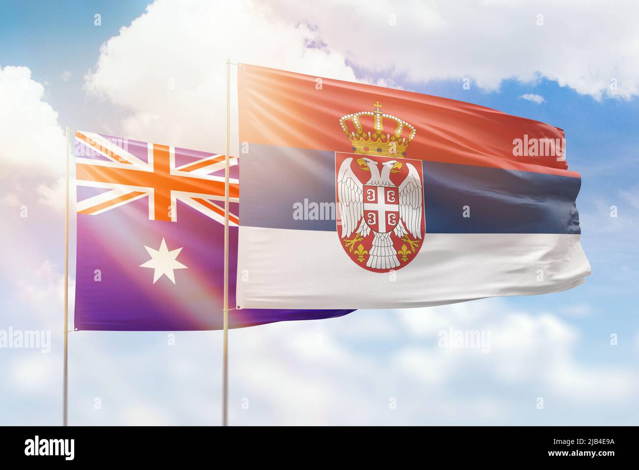 Australia serbia flag hi-res stock photography and images - Alamy