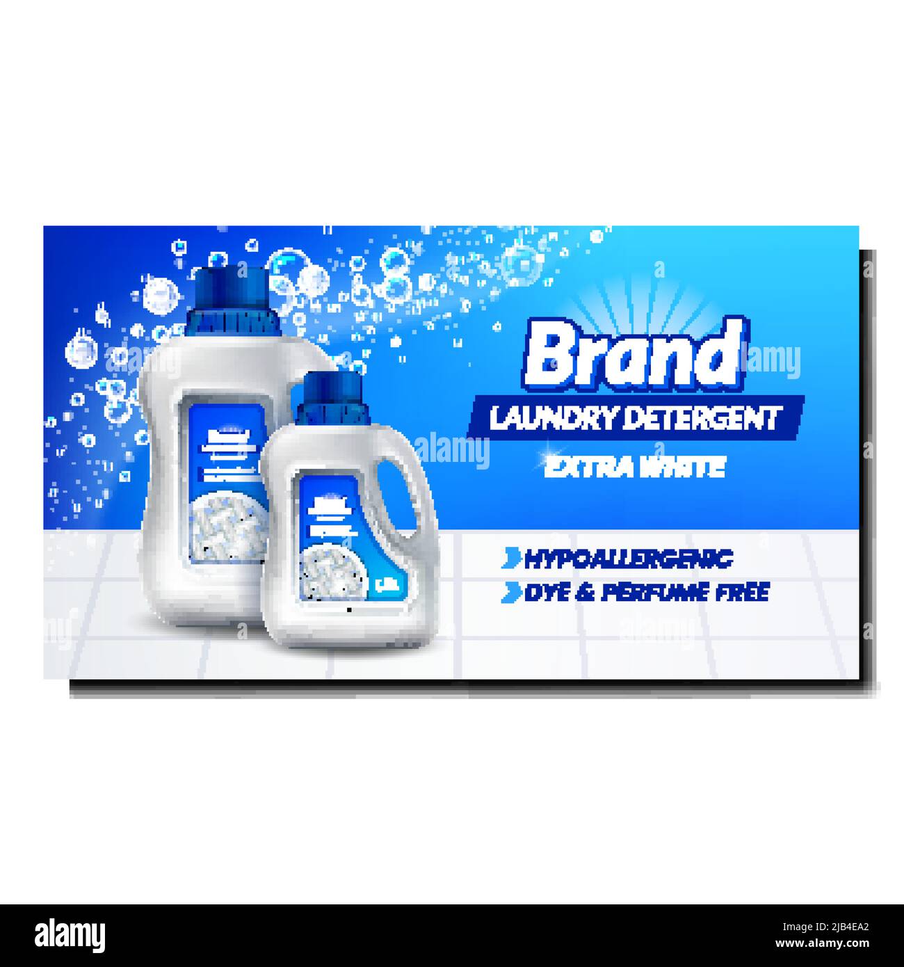 Laundry Detergent Cleaner Promo Poster Vector Stock Vector Image & Art ...
