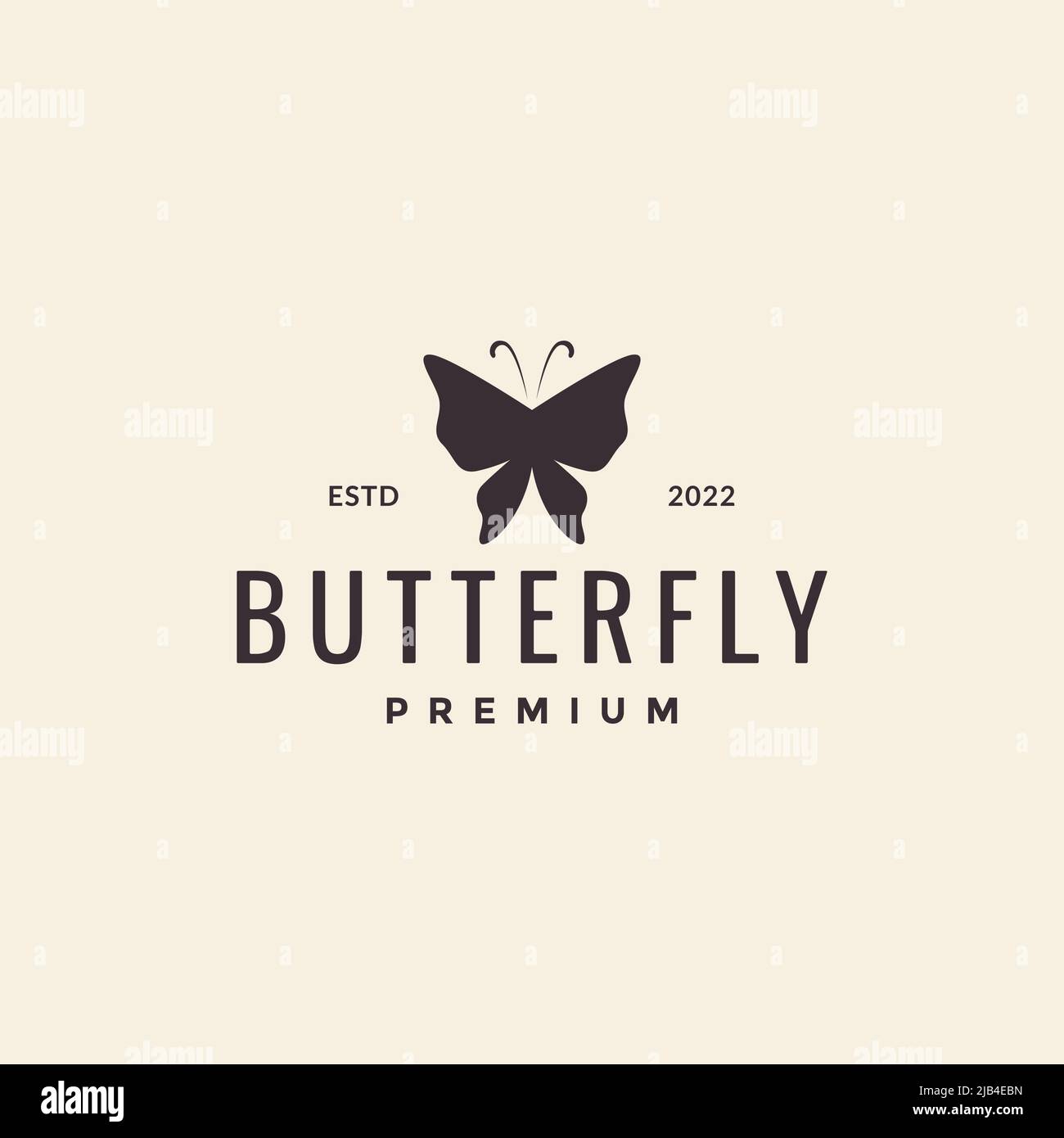 simple butterfly hipster logo design vector graphic symbol icon ...