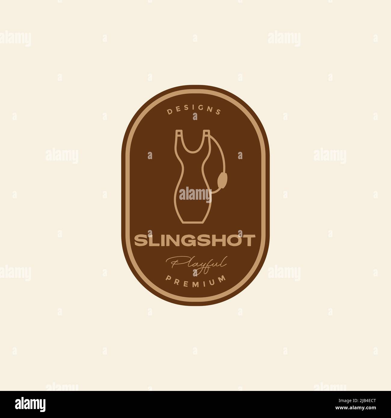 slingshot simple badge logo design vector graphic symbol icon ...