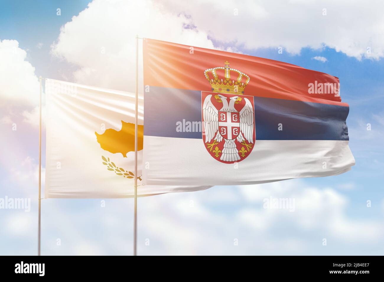 Cyprus serbia flag hi-res stock photography and images - Alamy