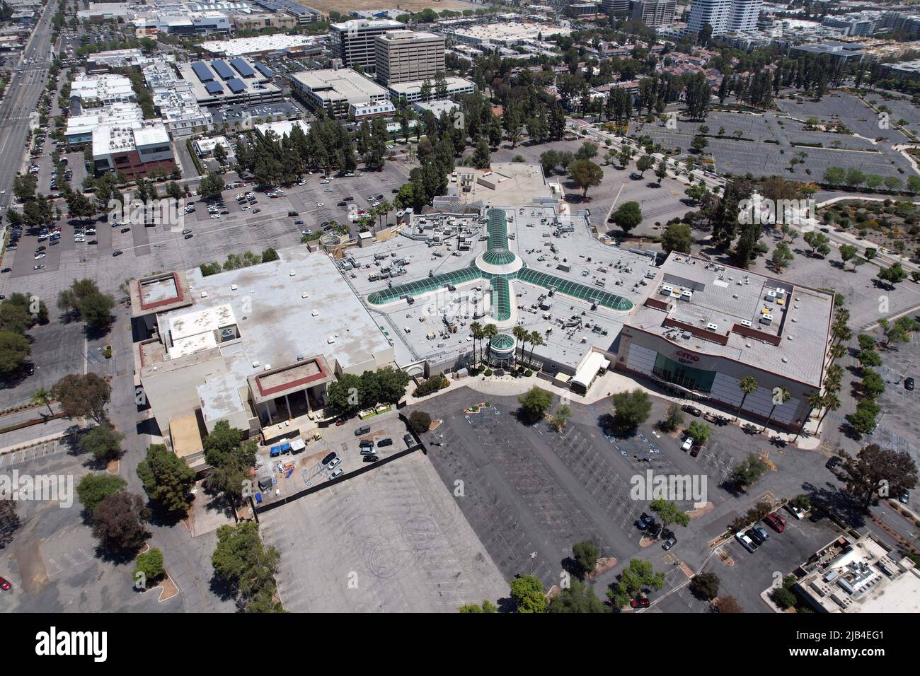 A general overall aerial view of the Westfield Promenade shopping ...
