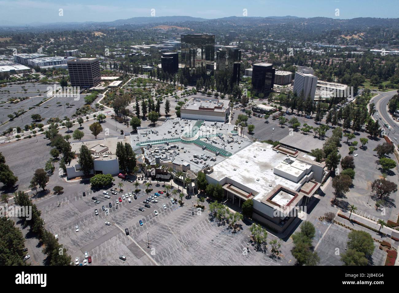 A general overall aerial view of the Westfield Promenade shopping ...
