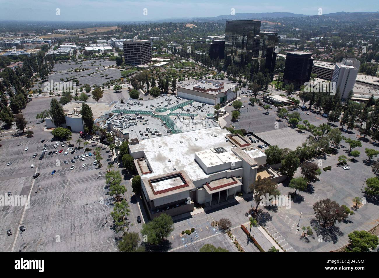 A general overall aerial view of the Westfield Promenade shopping ...