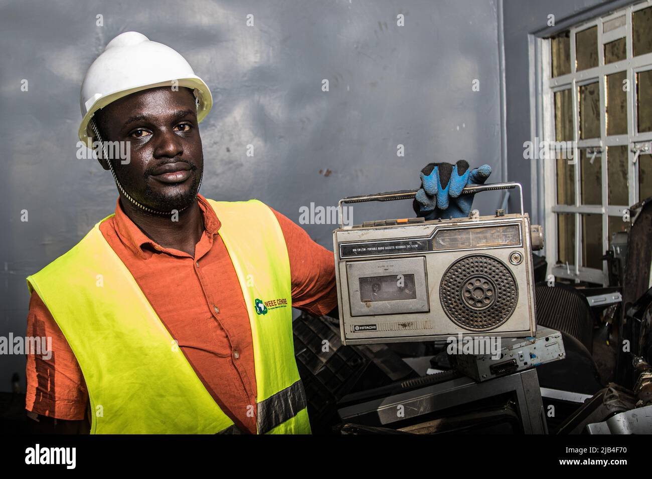 Mark Oluoch an electronic waste worker with Waste Electrical and ...