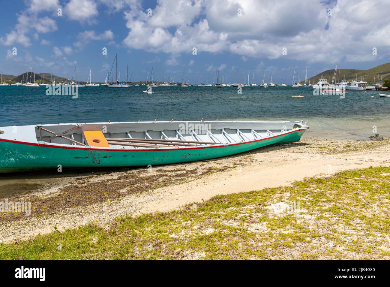 Yole boat in Le Marin, Martinique, France Stock Photo - Alamy