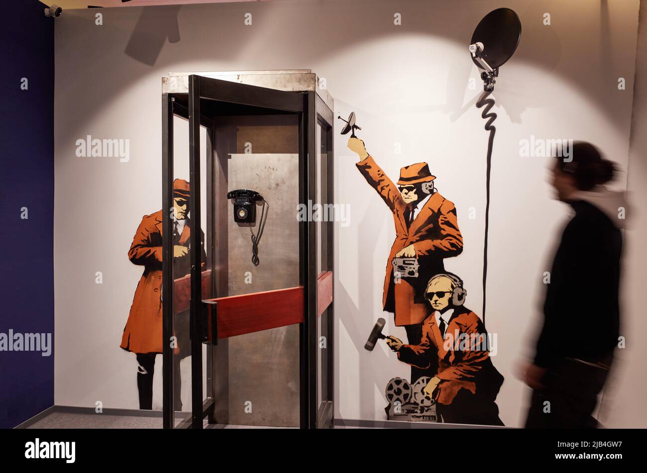 Spy booth banksy hi-res stock photography and images - Alamy