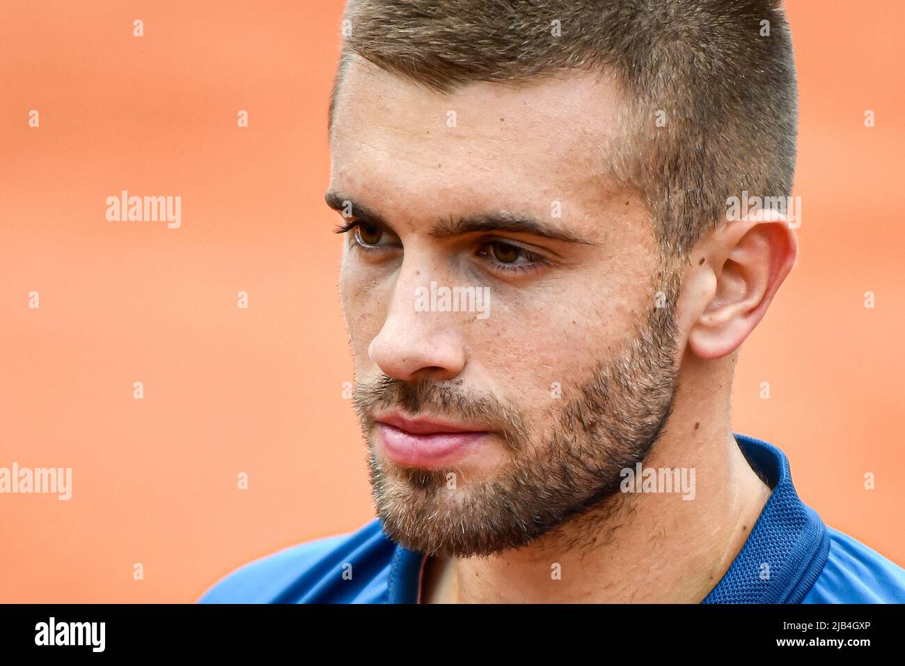Borna Coric of Croatia during the French Open, Grand Slam tennis ...