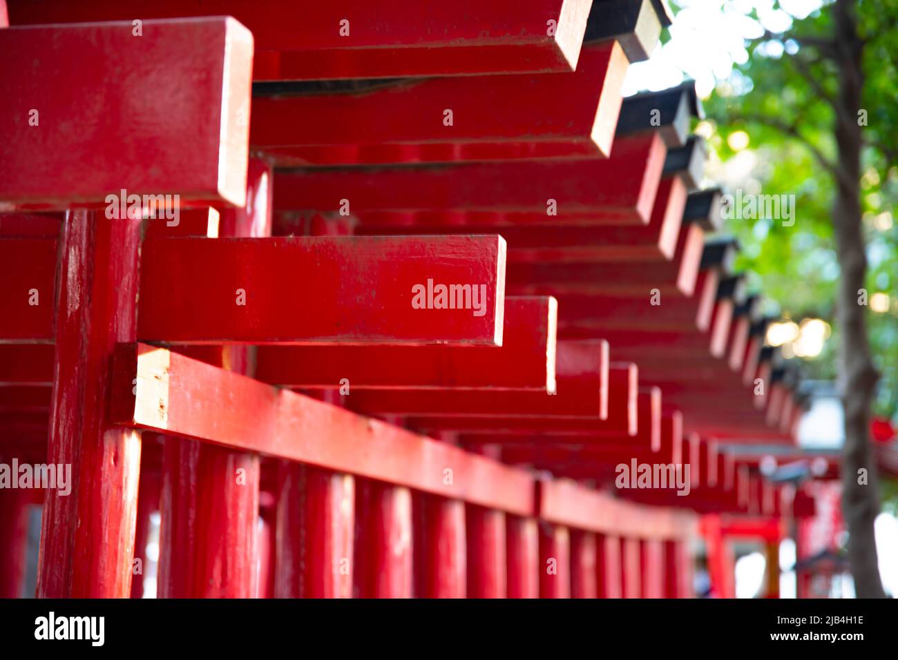 Big religious gate at Hanazono shrine in Tokyo Stock Photo - Alamy