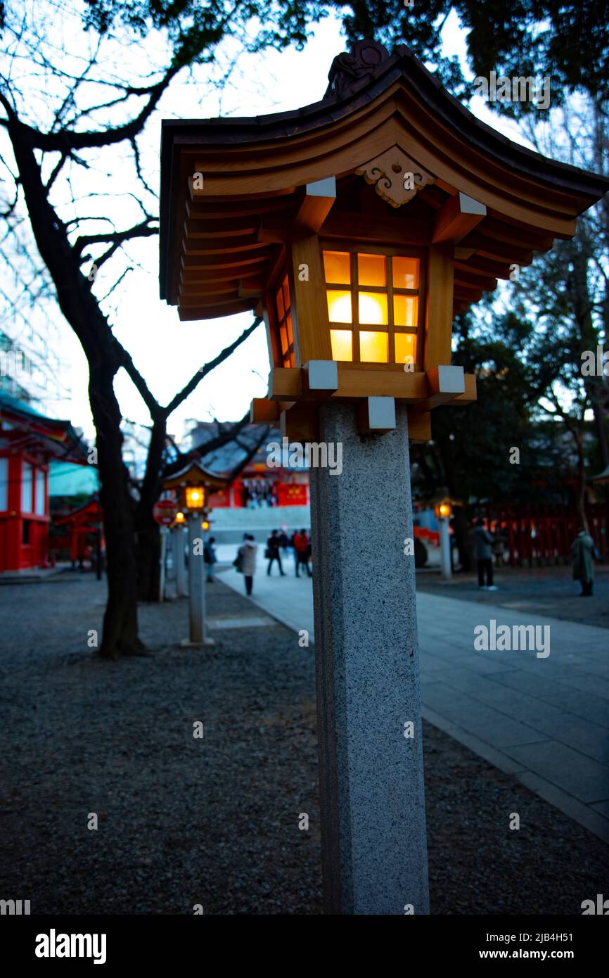 Lantern at Hanazono shrine in Tokyo daytime Stock Photo - Alamy