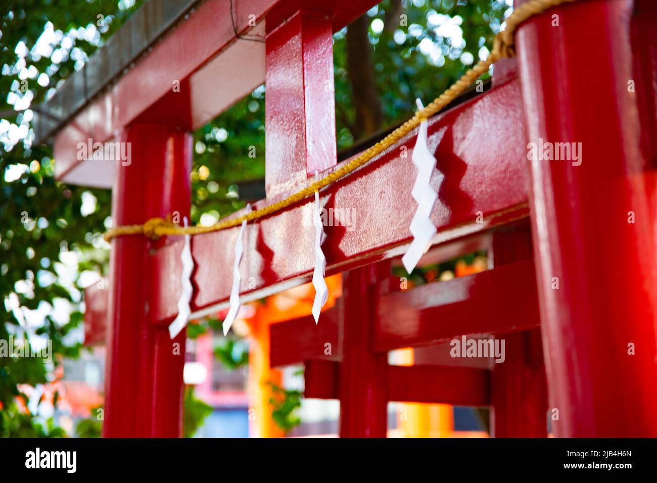 Big religious gate at Hanazono shrine in Tokyo Stock Photo - Alamy