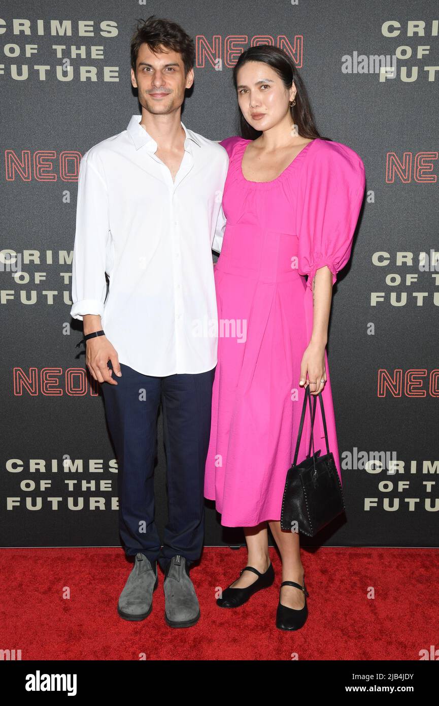 New York, USA. 02nd June, 2022. (L-R) Gabriel Honzik and Dylana Suarez attend the “Crimes Of The ...