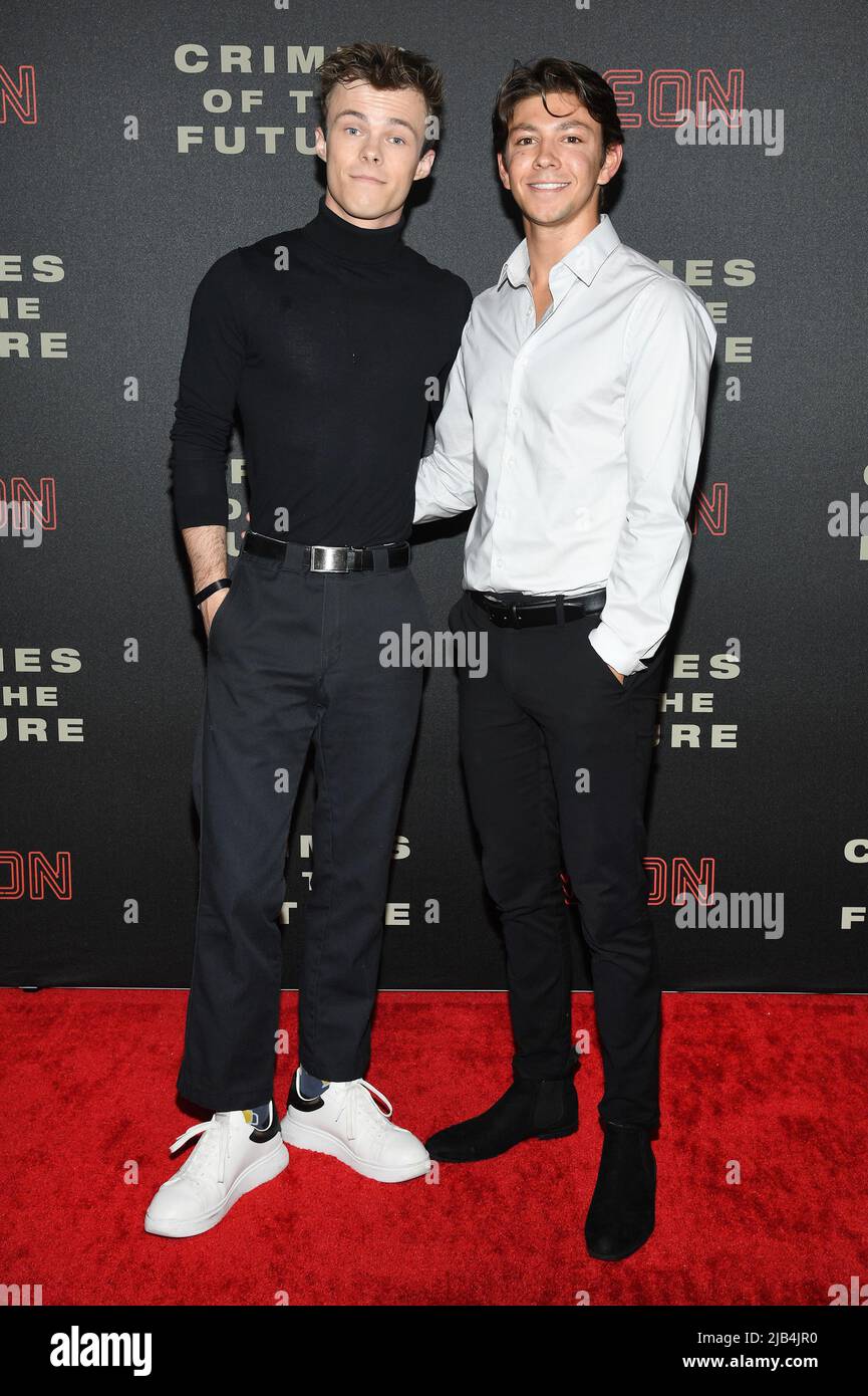 (L-R) Nicholas Hamilton and Jackson Tremblay attend the “Crimes Of The ...