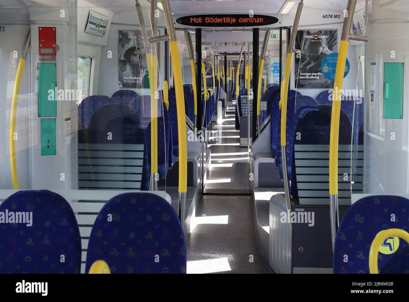 Gnesta, Sweden - September 3, 2021: Interior view of a class X60 ...