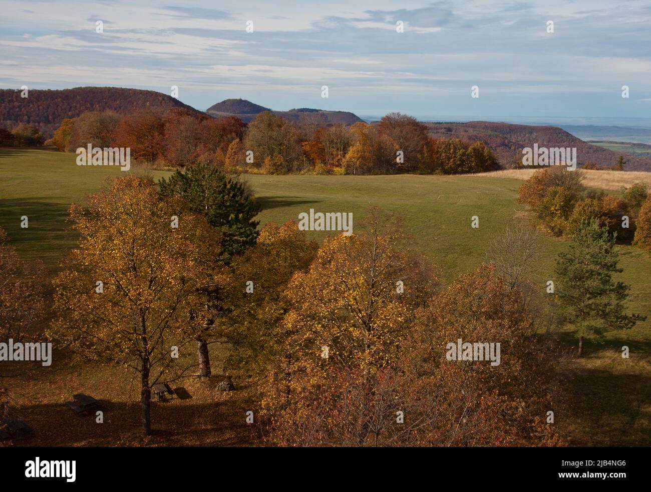 View from the Schoenberg Tower to the Rossberg (lookout tower ...