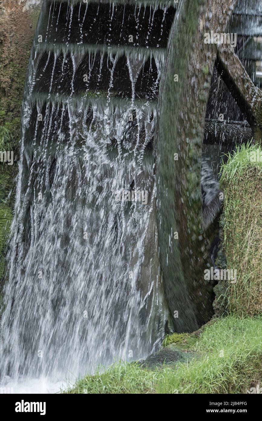 Mill wheel in motion, Bavaria, Germany Stock Photo - Alamy