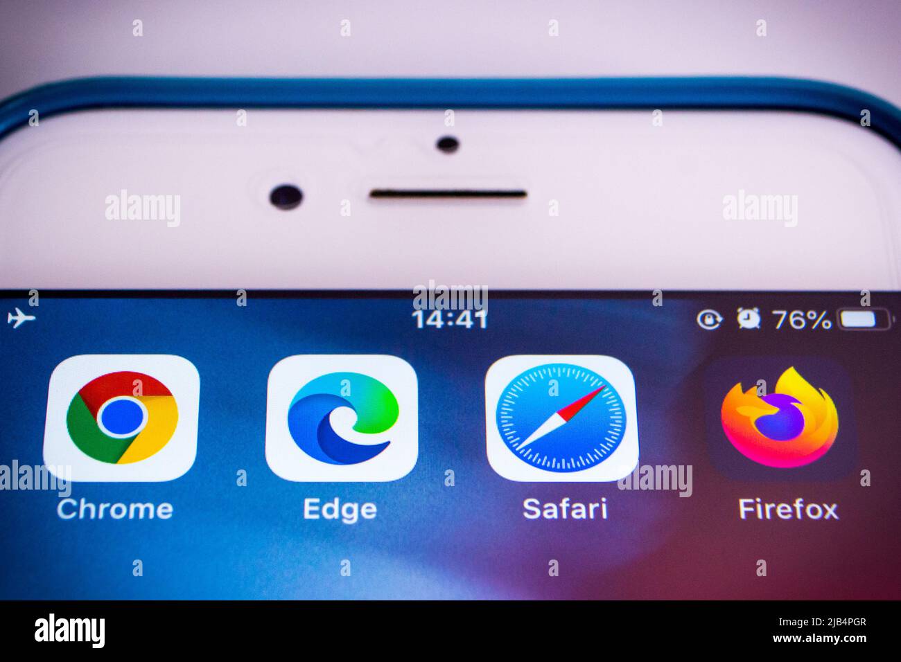 Kumamoto, Japan - Apr 5, 2020 : Close up icons of top four modern web ...