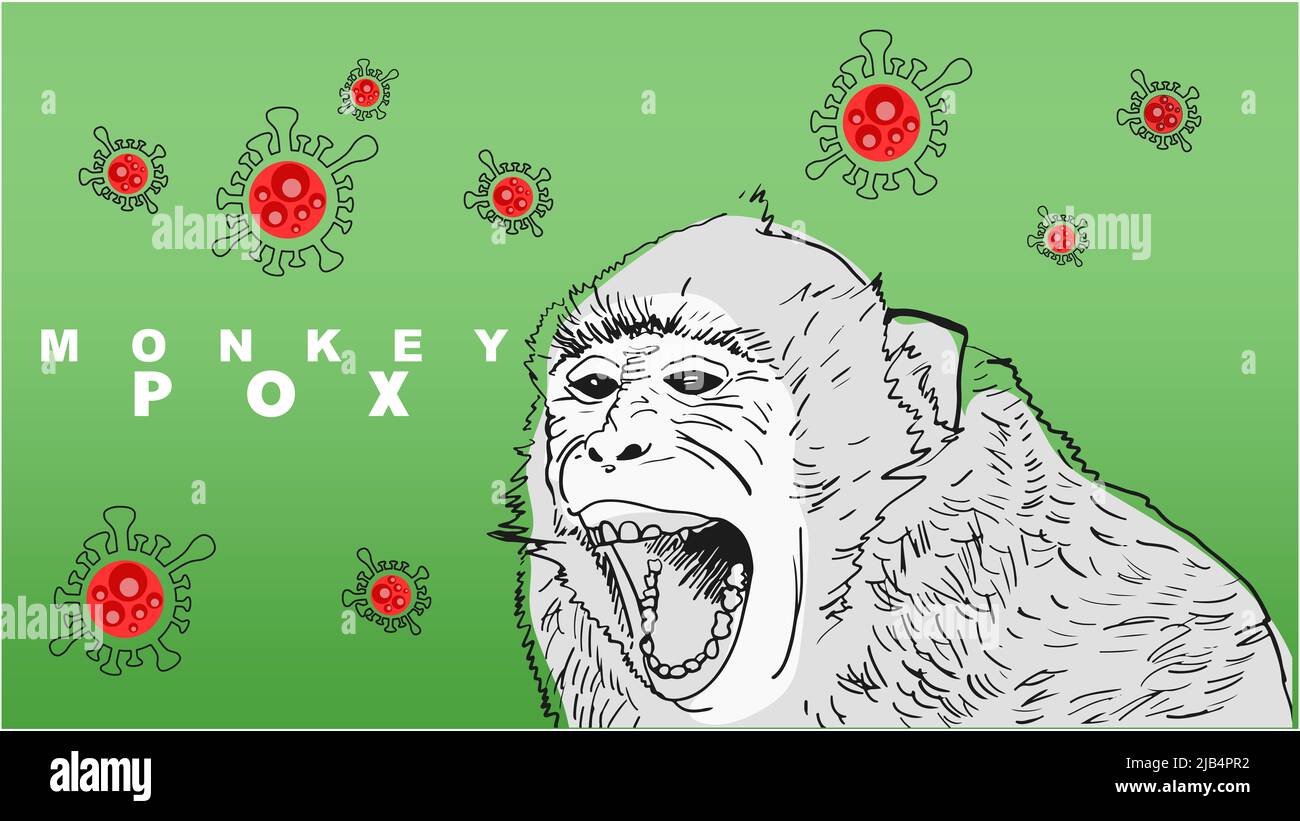 Monkeypox virus conceptual design, Monkeypox vector banner on ...