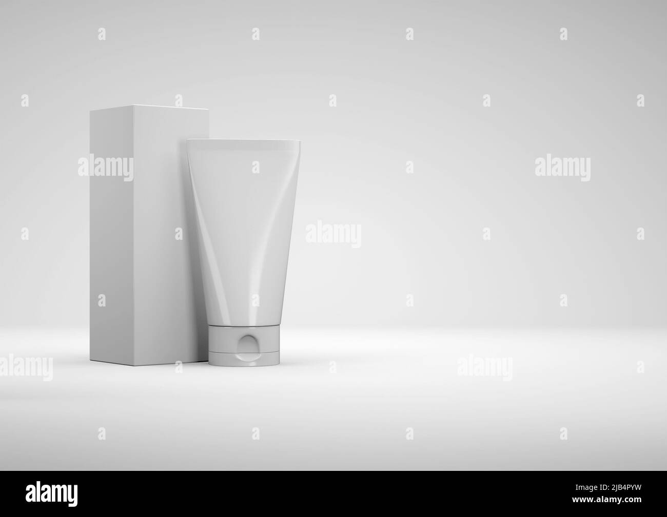 Realistic white box cosmetics packaging mockup hi-res stock photography ...