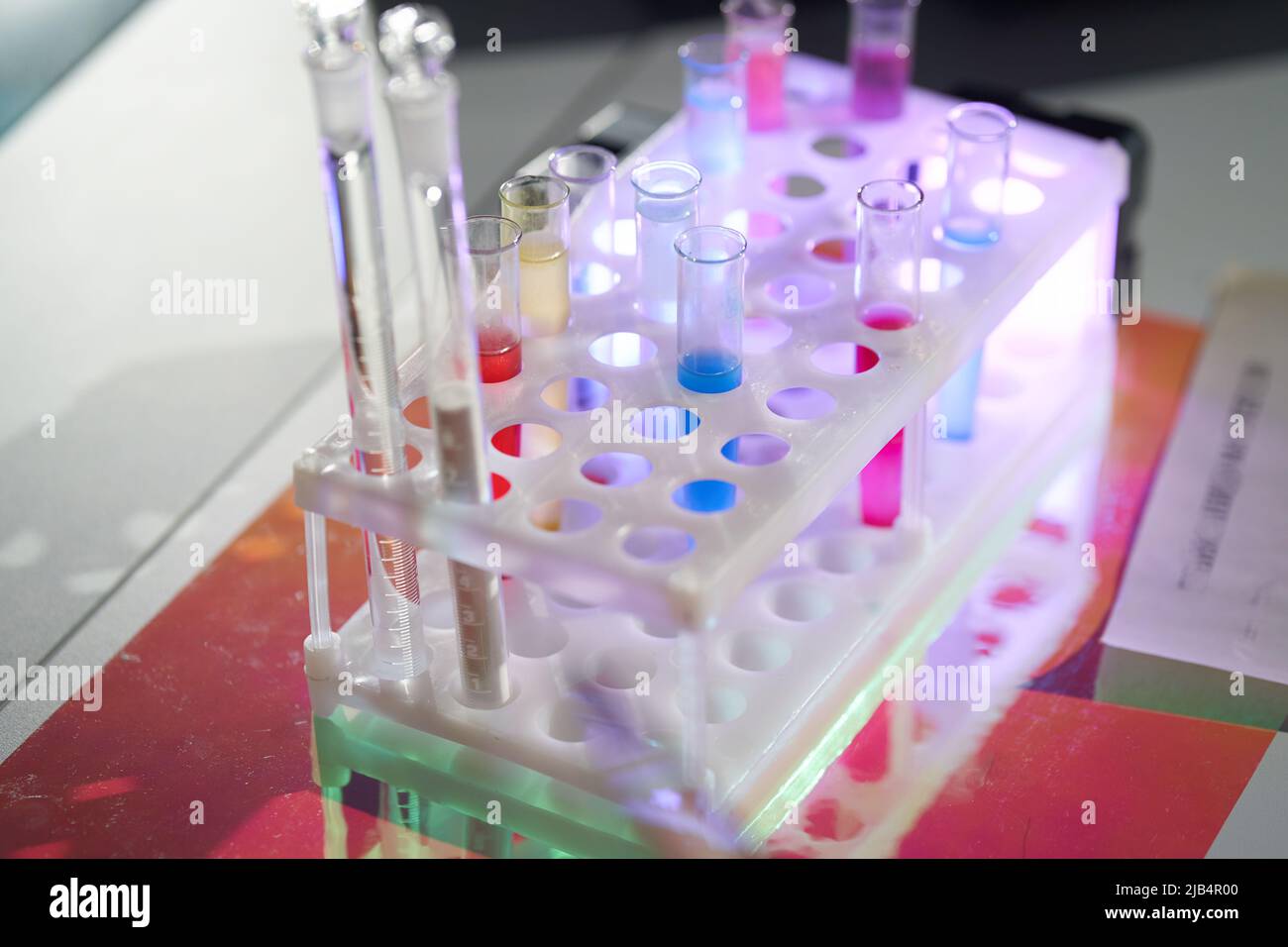 A set of laboratory utensils for medical or scientific research. A ...