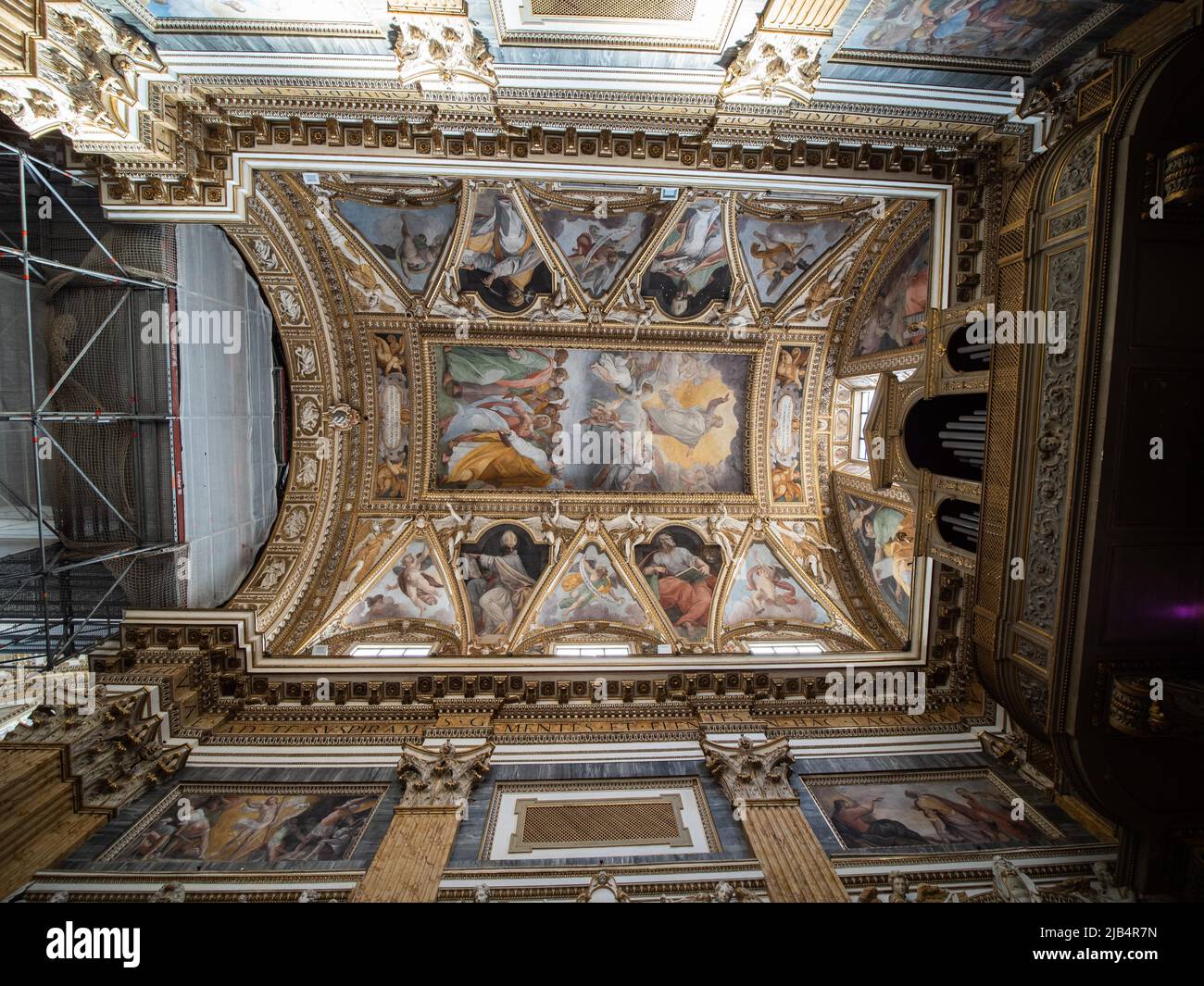 Ceiling painting, Church of Santa Maria ai Monti, Rome, Lazio, Italy ...