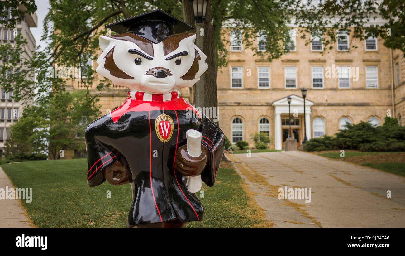 Madison, WI - May 24, 2022: University of Wisconsin Badgers' college ...