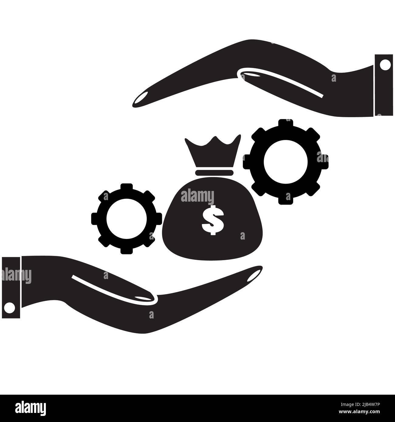 asset management icon on white background. asset or investment sign ...