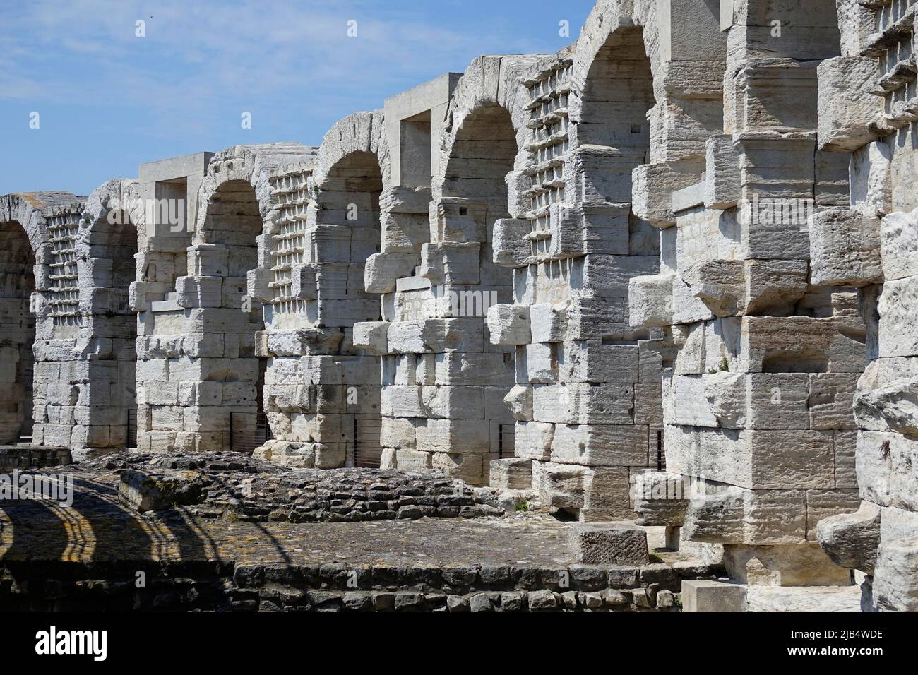 Roman Arena Amphitheatre, Arles, Bouches-du-Rhone Department, Provence ...