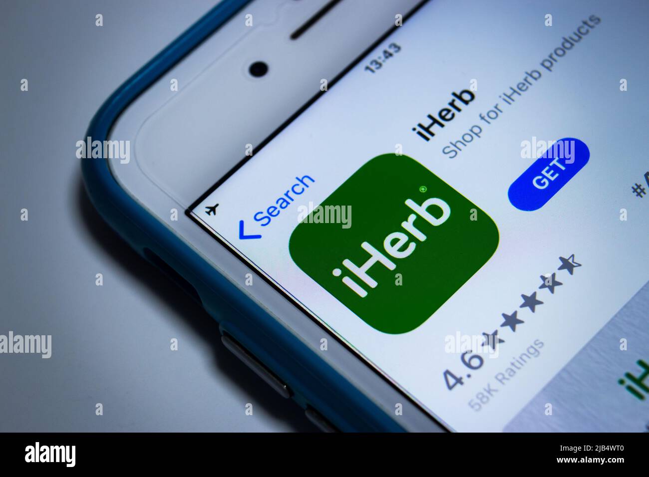 Kumamoto, Japan - Jul 23 2020 : Close up of iHerb logo in App Store on ...