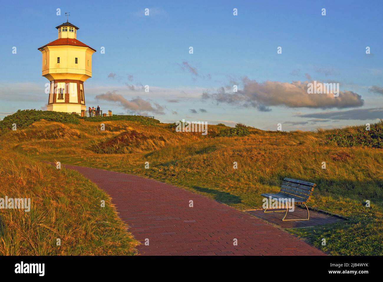Water tower, Langeoog's landmark, North Sea island Langeoog, East ...