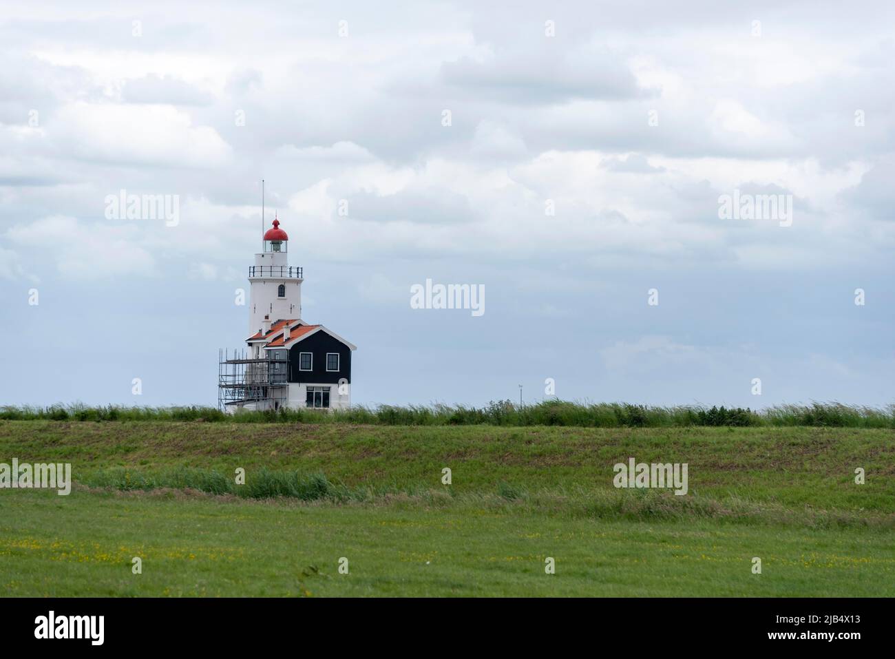 Paard van Marken, lighthouse on the Marken peninsula, Noord-Holland ...
