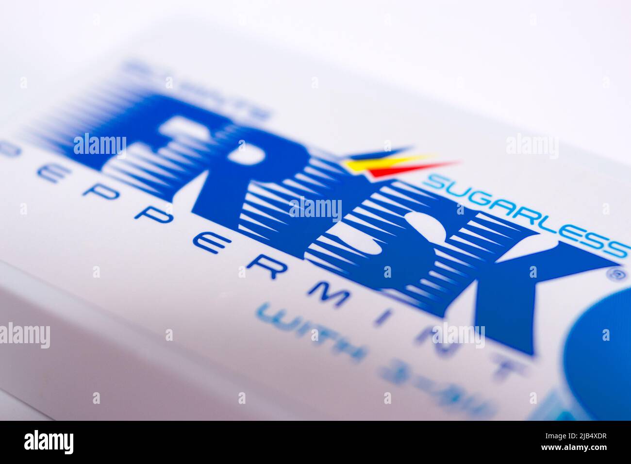 Kumamoto, Japan - Jun 18 2020 : Logo of Frisk, a breath mint candies ...