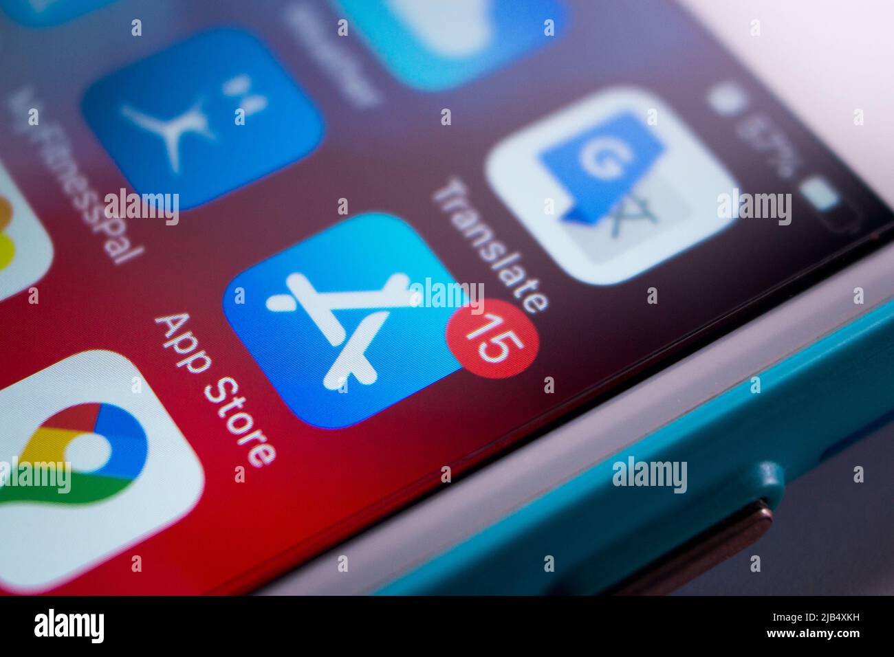 Kumamoto, Japan - May 29 2020 : Image of App Store with badge 15 on ...