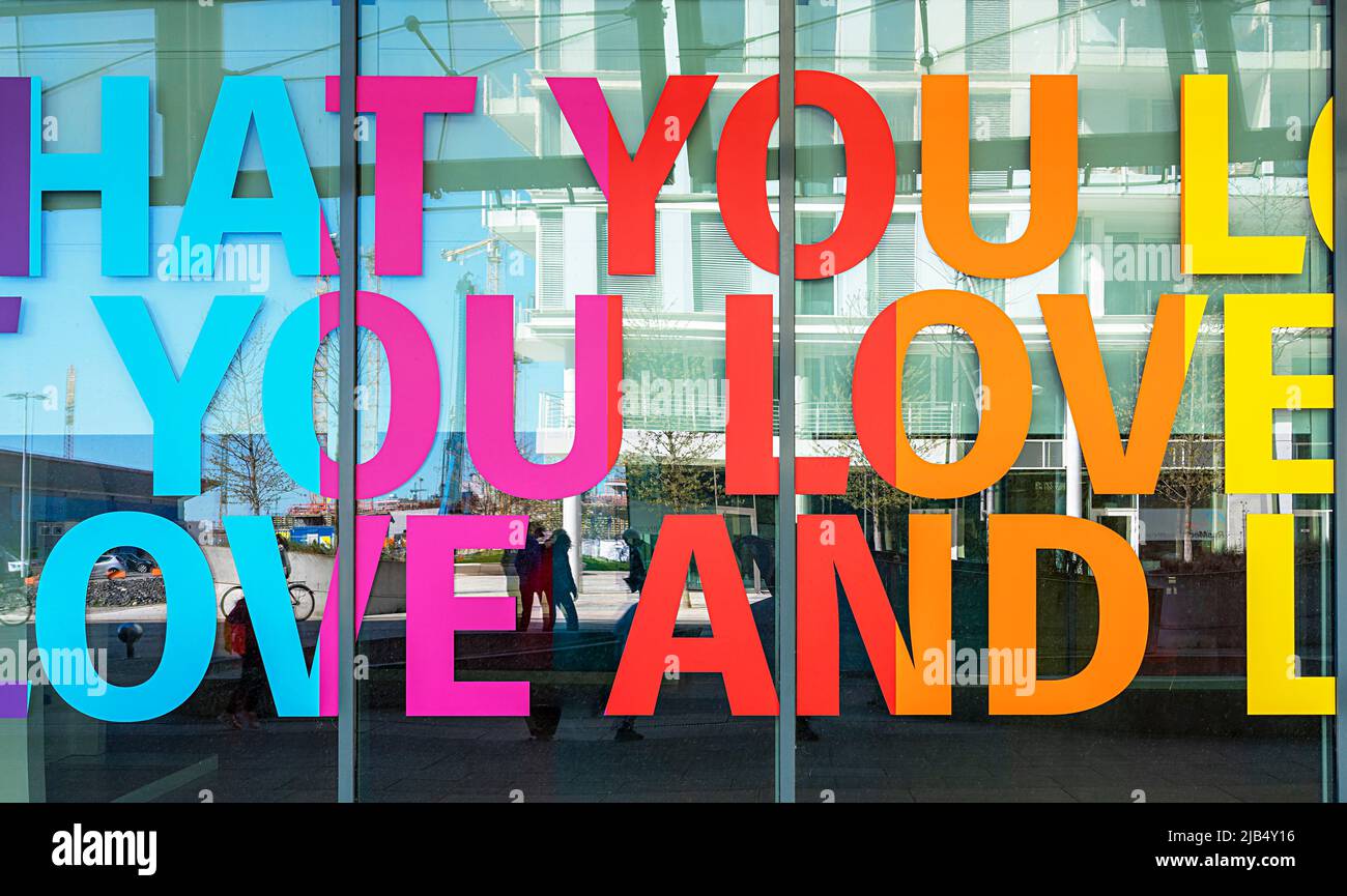 Advertising slogan, Unilever House, Hamburg, Germany Stock Photo - Alamy