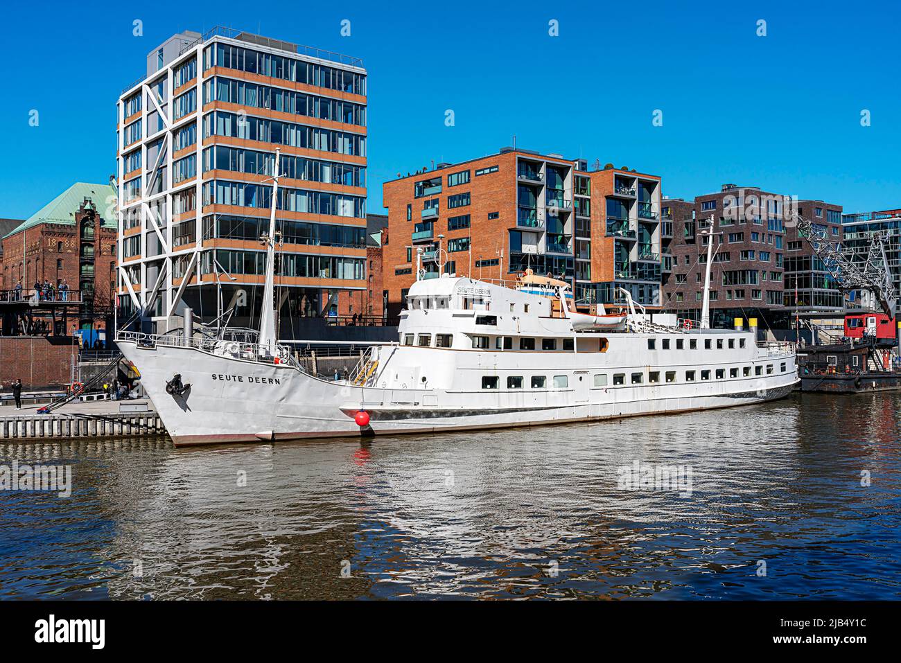 Sandtorhafen with the traditional ship harbour at Sandtorkai, Hamburg ...