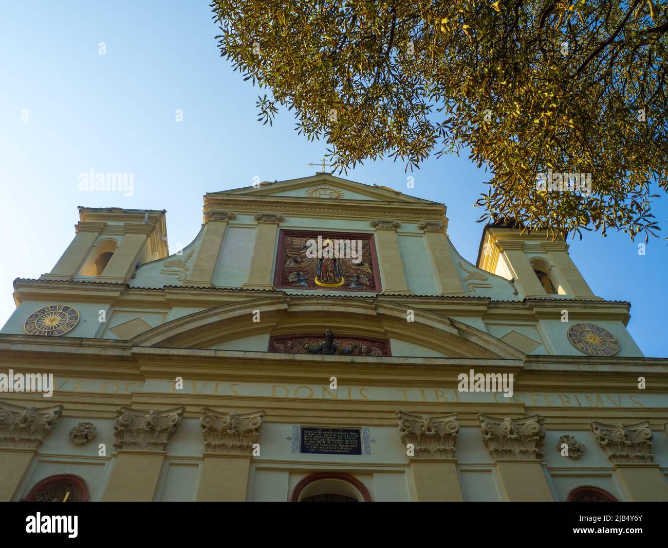 old restored catholic church in Olyka, Volyn region, Ukraine Stock ...