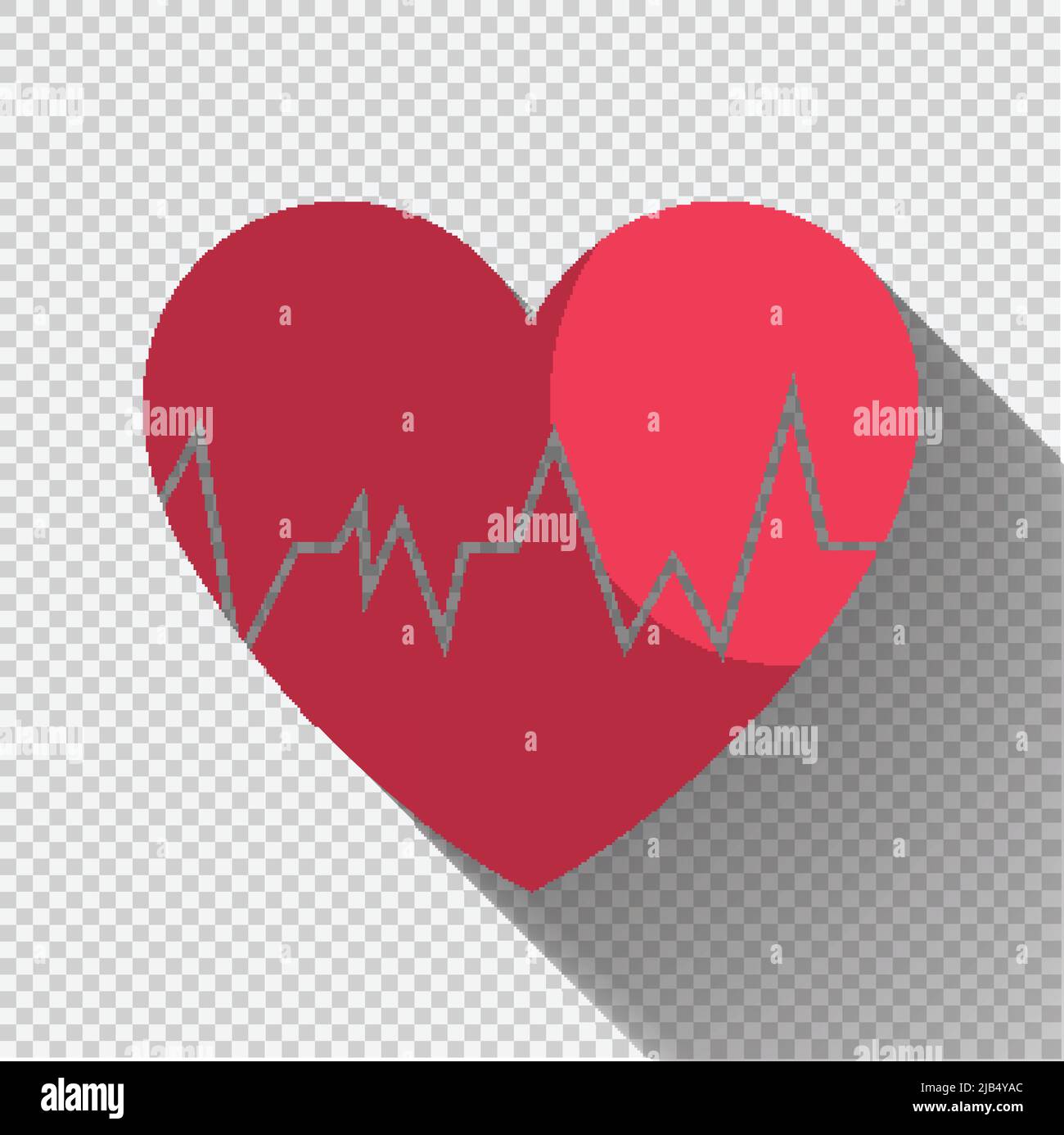 Heart wave,Heart red pulse icon,check cardiology on black background ...