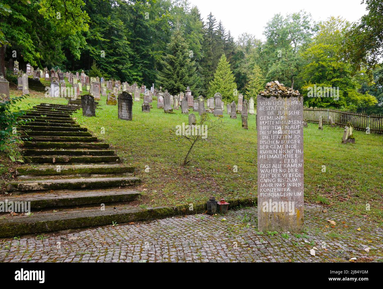 Jewish cemetery Buttenhausen, gravestones, Mazewa, Matzevah, Matzewa ...