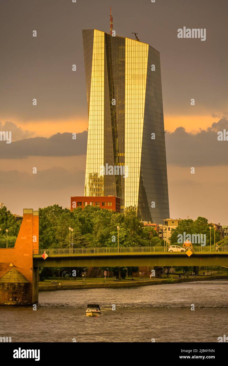 High rise building finance dusk and modern outdoor hi-res stock ...