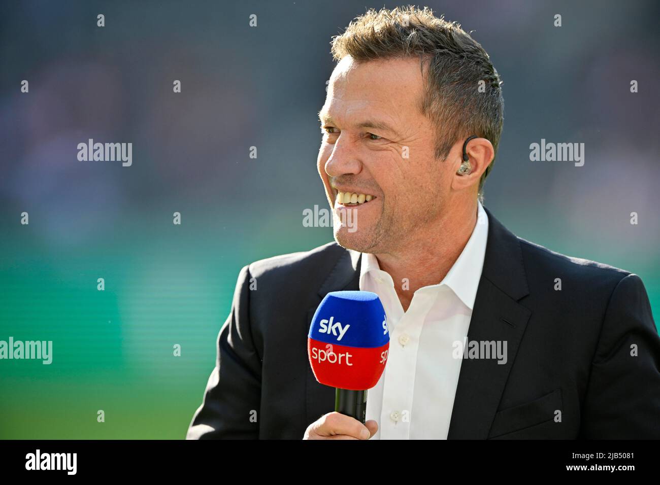 TV expert Lothar Mattaeus, portrait, microphone, SKY, logo, 79th DFB ...