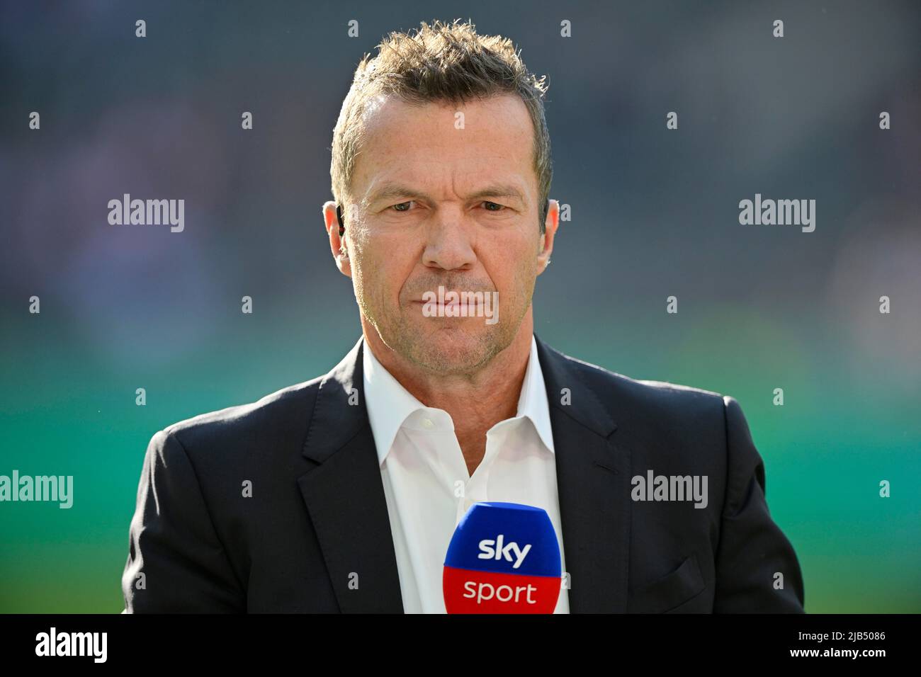 TV expert Lothar Mattaeus, portrait, microphone, SKY, logo, 79th DFB ...